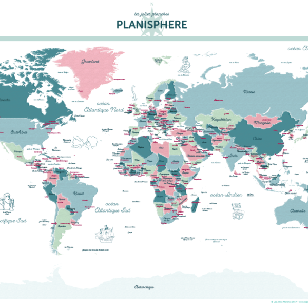 Planisphère - Les Jolies Planches