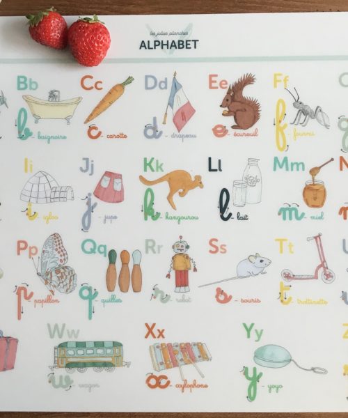 Alphabet table and desk mat - Les Jolies Planches